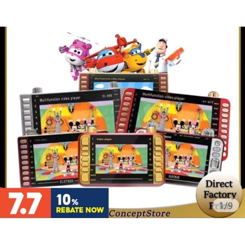 BOSTON MP4 Kid Learning Player1000 Videos Cartoons Full HD Screen ...