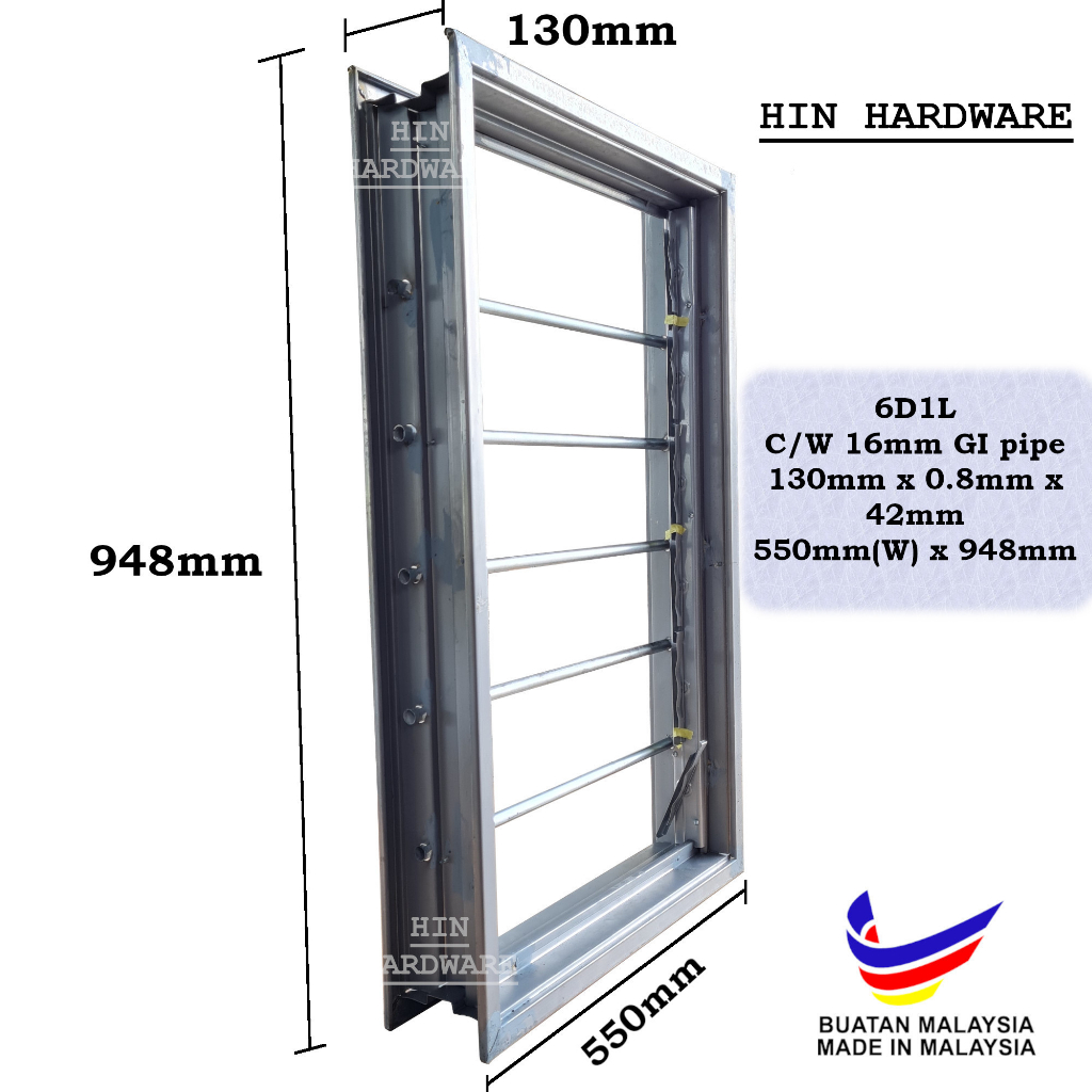 HIN PRE ORDER Customize Metal Window Frame EG 0.8mm x 130mm x 42mm ...