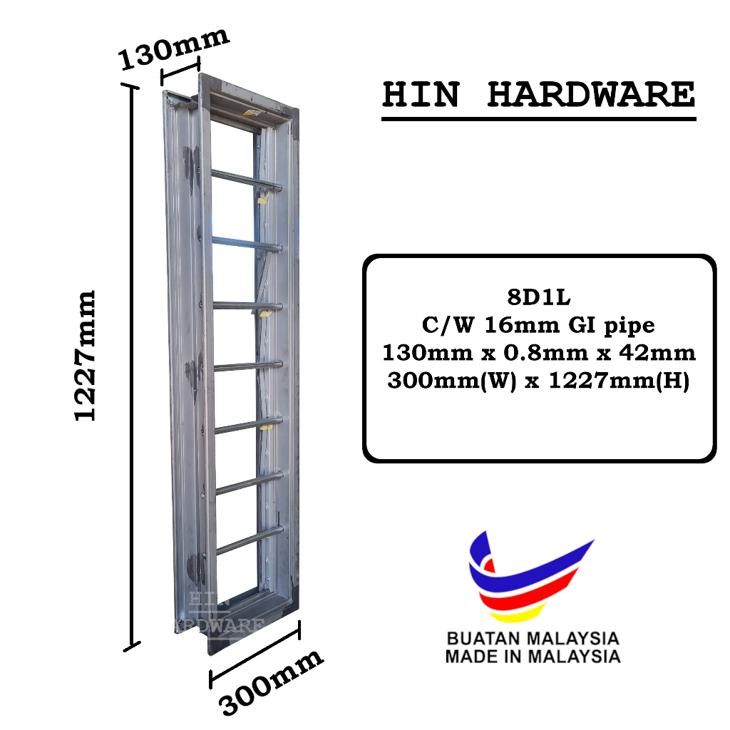 HIN PRE ORDER Customize Metal Window Frame EG 0.8mm x 130mm x 42mm ...