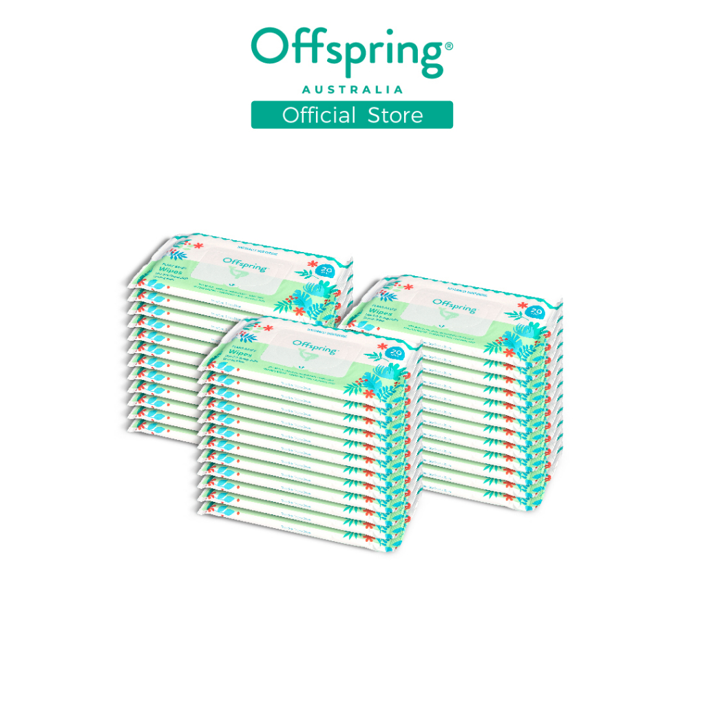 Offspring Biodegradable Plant-Based Baby Wipes 20 ct (36 Packs) [720Pcs ...