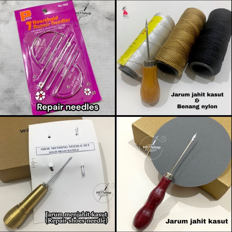 Jarum jahit kasut/ jarum repair kasut/ jarum tebuk kasut/ repair shoes ...