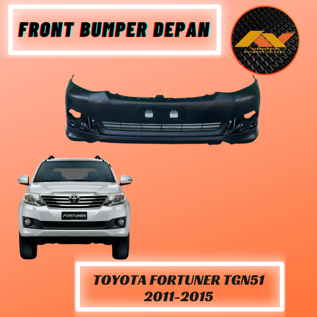 Toyota Fortuner TGN51 2011 - 2015 Front Bumper Depan With Grille No ...