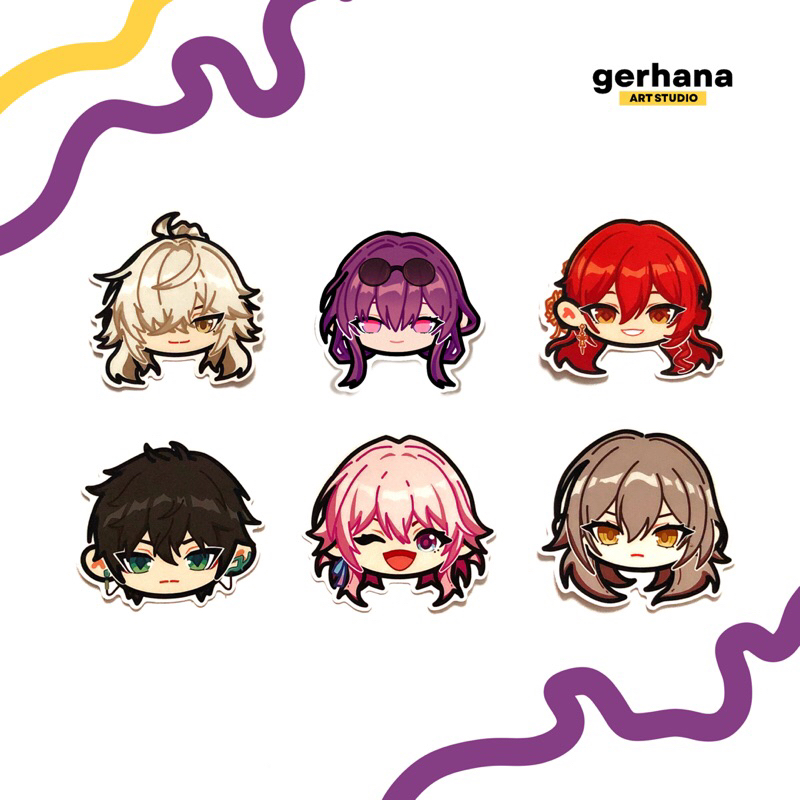 Honkai Star Rail Chibi Stickers | Jingyuan Kafka Himeko Danheng March ...