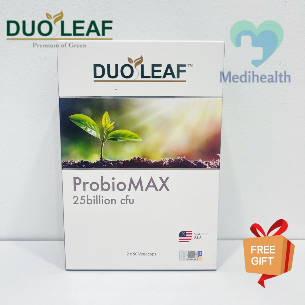 DUOLEAF ProbioMAX 25 Billion CFU Capsules (2 x 50's)with free gift ...