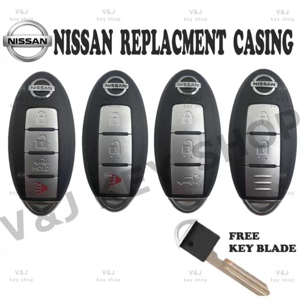 Smart Remote Key Shell Case 2 3 4 Buttons For Nissan Rogue Teana Sentra ...