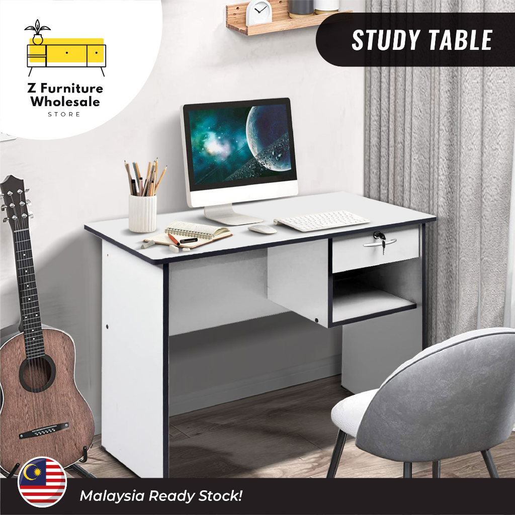 Study Desk / Computer Table with 1 Drawer/ Meja Ofis/ Meja Belajar ...