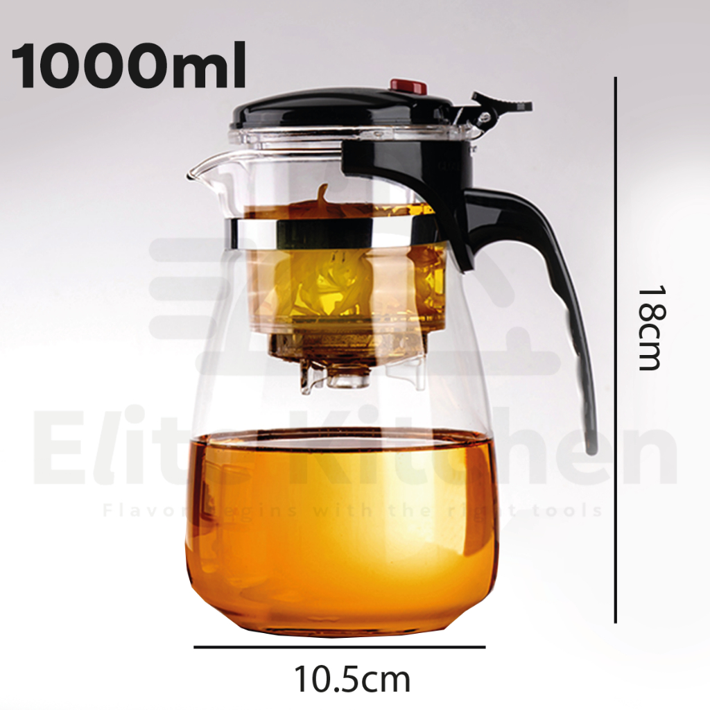 Elite Kitchen - Heat Resistant Borosilicate Glass Teapot Set Chinese ...