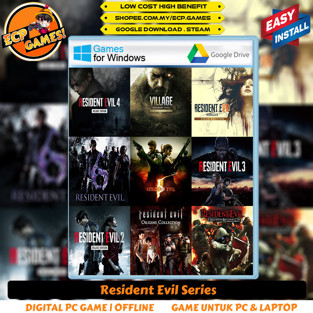 Resident Evil 0 2 3 4 5 6 7 Village / PC / Game / Offline / Digital Download / Dlc / Ecpgames ...
