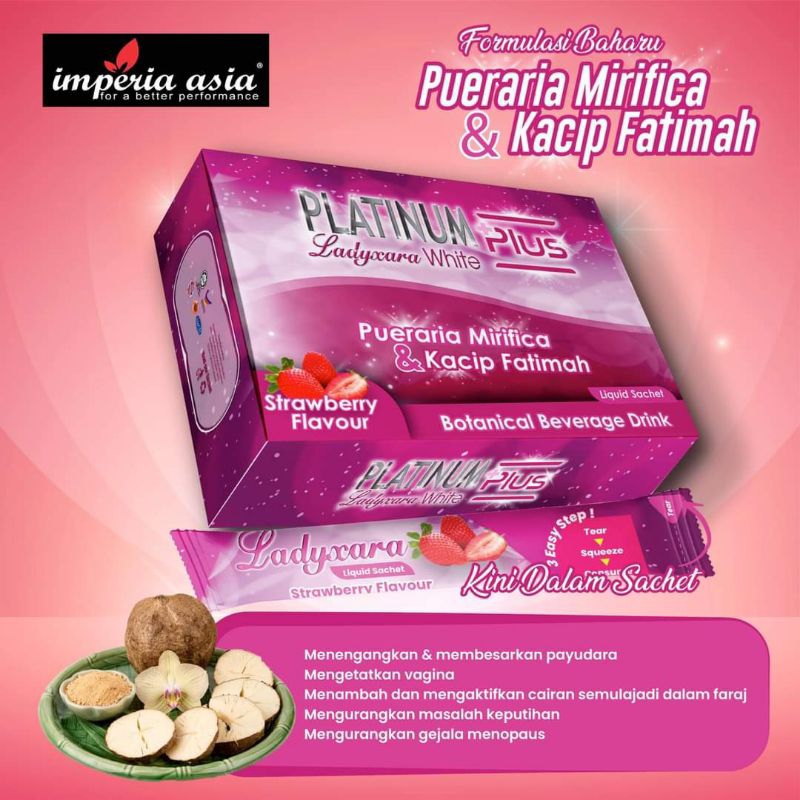 FREE SHIPPING PLATINUM LADYXARA WHITE PLUS ORIGINAL HQ 🌸♥️ + 🎁 | Shopee Malaysia