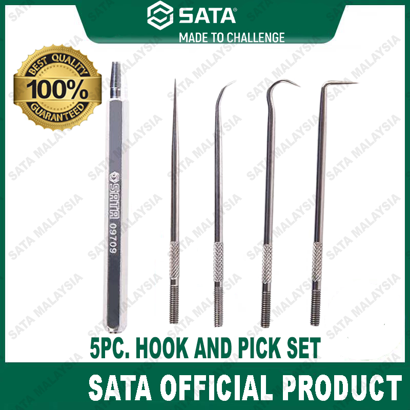 SATA 5Pc. Hook & Pick Set O-Rings Tools Seals & Spilt Pins Pick Tools Hook Tools Sata Tools ...