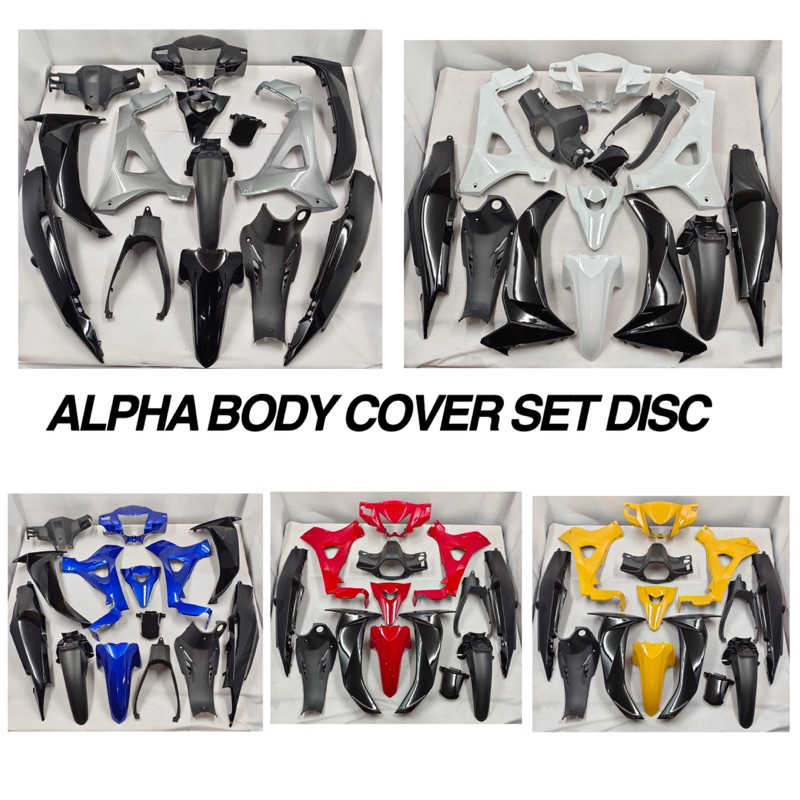 HONDA ALPHA 110 WAVE CX DISC BODY COVER SET M-SEKI OEM BLACK GREY WHITE BLUE RED YELLOW | Shopee ...