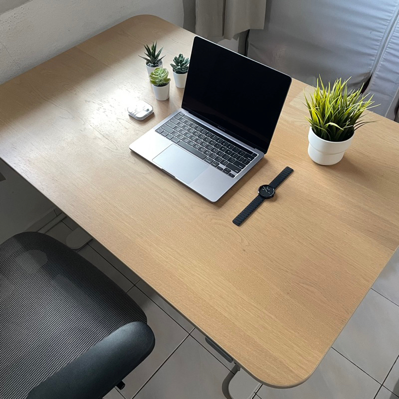 IKEA BEKANT Table Top (White Stained Oak Veneer) | Shopee Malaysia