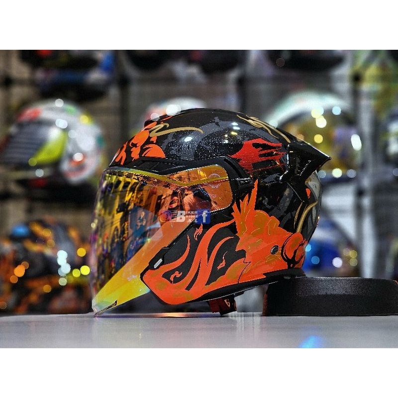 Original GSB S-263 Samurai Open Face Helmet | Shopee Malaysia