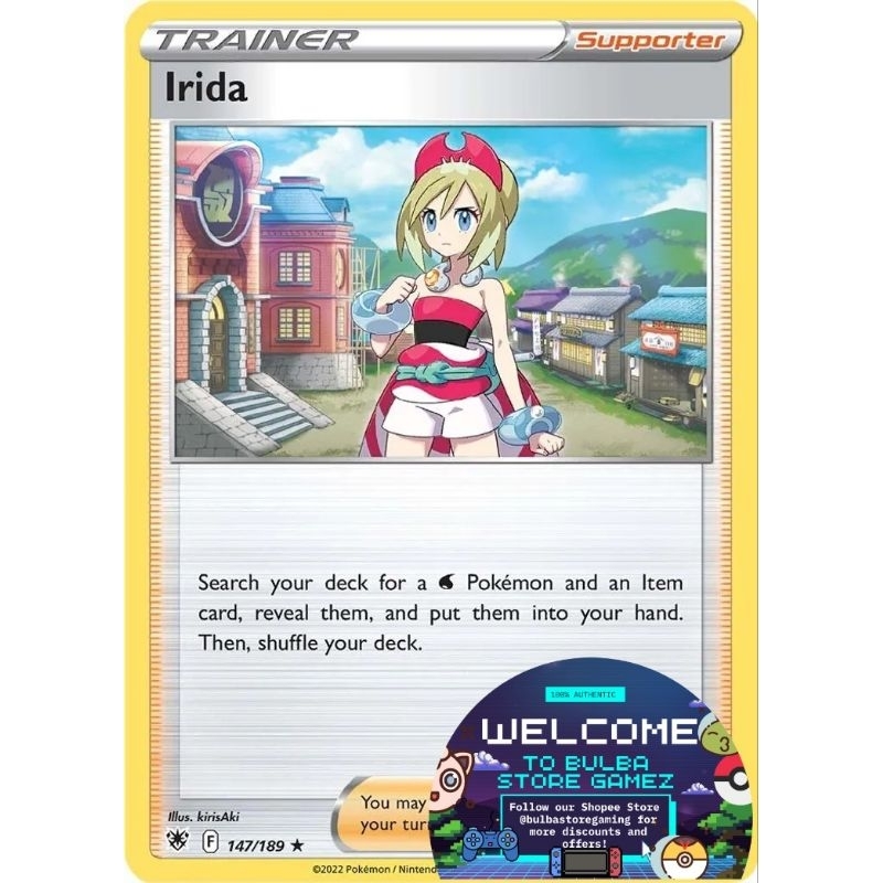 Irida 147/189 SWSH10 Astral Radiance Pokémon TCG Card Game Sword ...