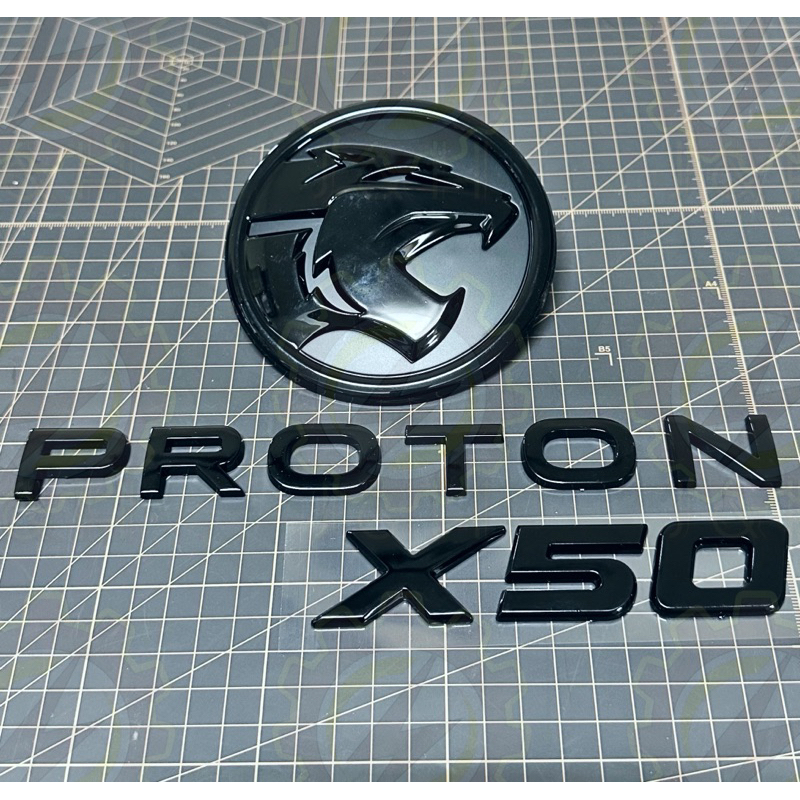 🎉SET FOR 3 ITEM🎉 PROTON X50 GLOSSY BLACK SERIES SET EMBLEM / BADGE ...