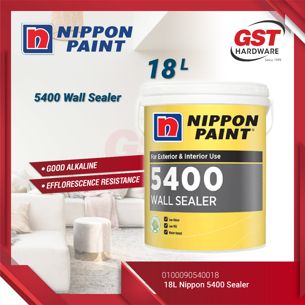 Nippon Paint 18L 5400 Exterior / Interior Wall Sealer Undercoat Nippon ...