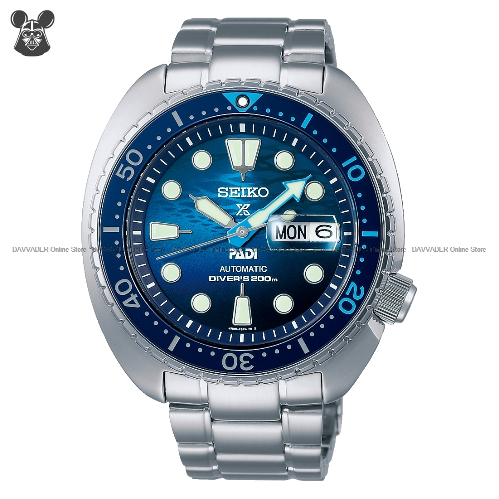 SEIKO SRPK01K1 Men's Watch Prospex PADI Turtle Diver Day Date Magnifier ...