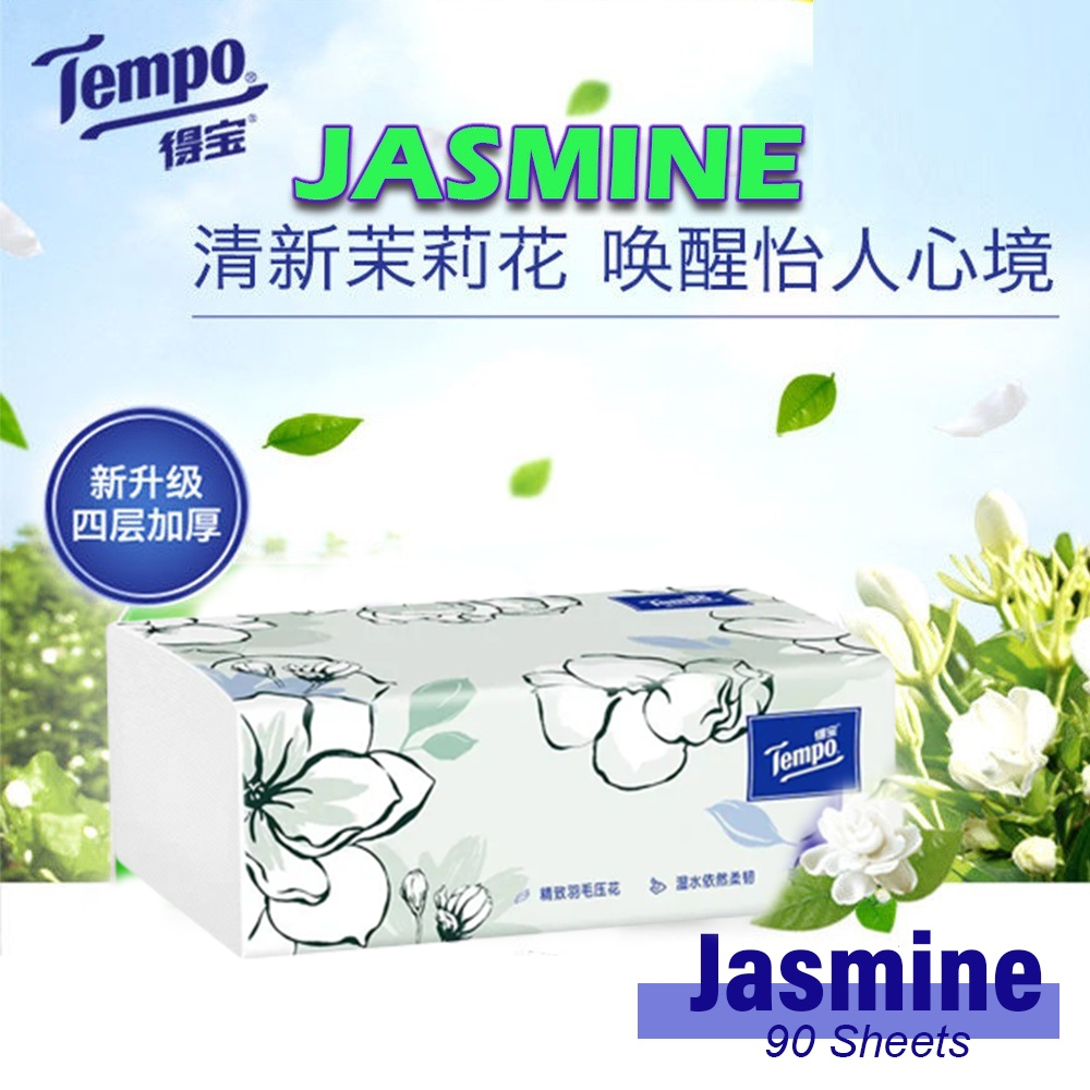 Tempo Facial Tissue 4 ply | Peach/ Applewood/ Sakura/ Jasmine/ Neutral ...