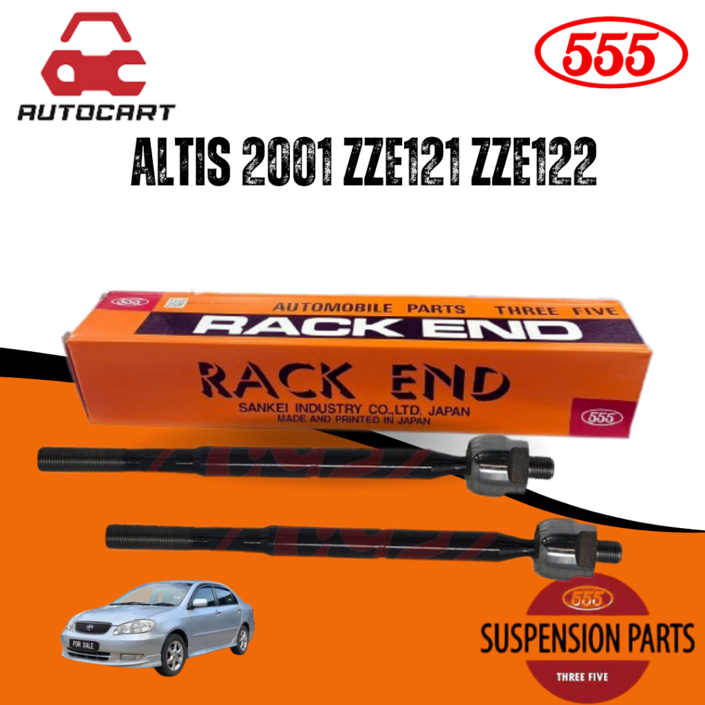 555 STEERING RACK END (1 PAIR) FOR TOYOTA ALTIS ZZE121 ZZE122 WISH ...