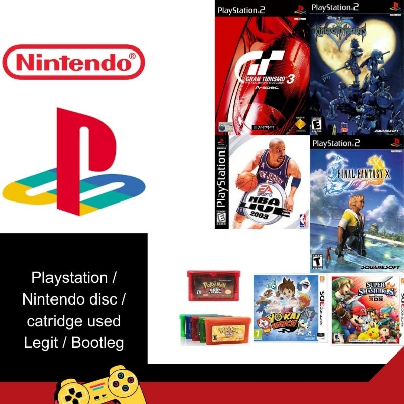 PLAYSTATION / NINTENDO USED GAMES DISC CATRIDGE | Shopee Malaysia