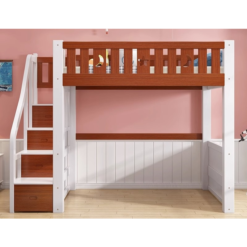 Loft Bed With Wardrobe Study Table Desk For Kids Children Stair Cabinet ...