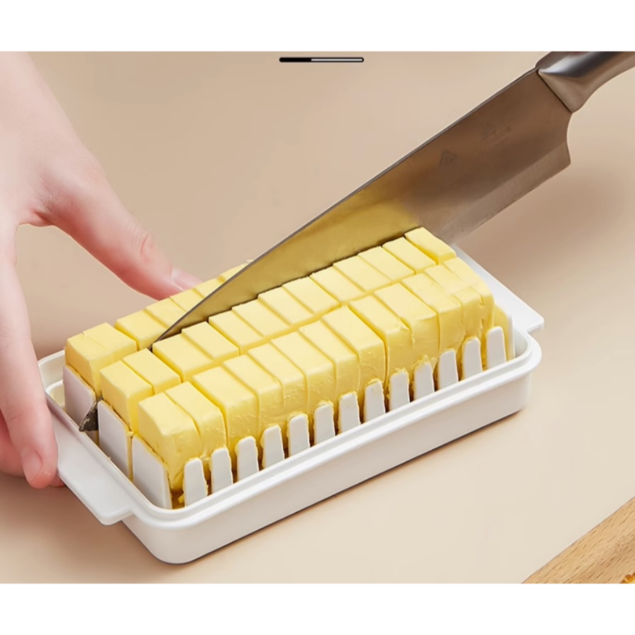 MYFAVOR Butter Cutter Storage Case Cheese Container Box Kotak Bekas ...