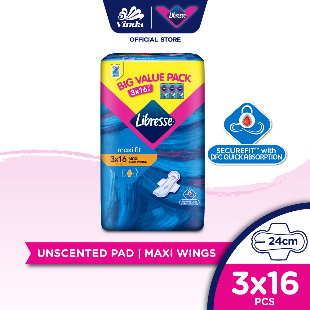 Libresse Maxi Wings 24cm (3x16s) | Shopee Malaysia