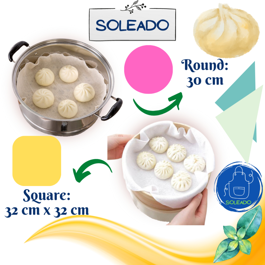 Food Steamer Cloth Cage Mat Gauze Cotton Food Steamer Cloth Steam Bun ...