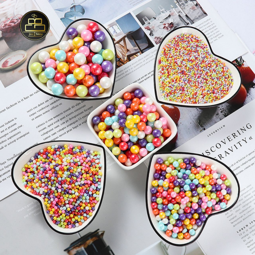2mm 7mm Halal Colorful Rainbow Cake Sprinkles Ball / Gula Hiasan Sedap ...