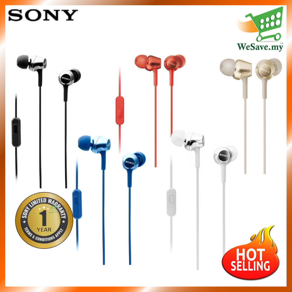 Sony MDR-EX255AP In-Ear Headphones with Mic (Original) 1 Year Warranty ...