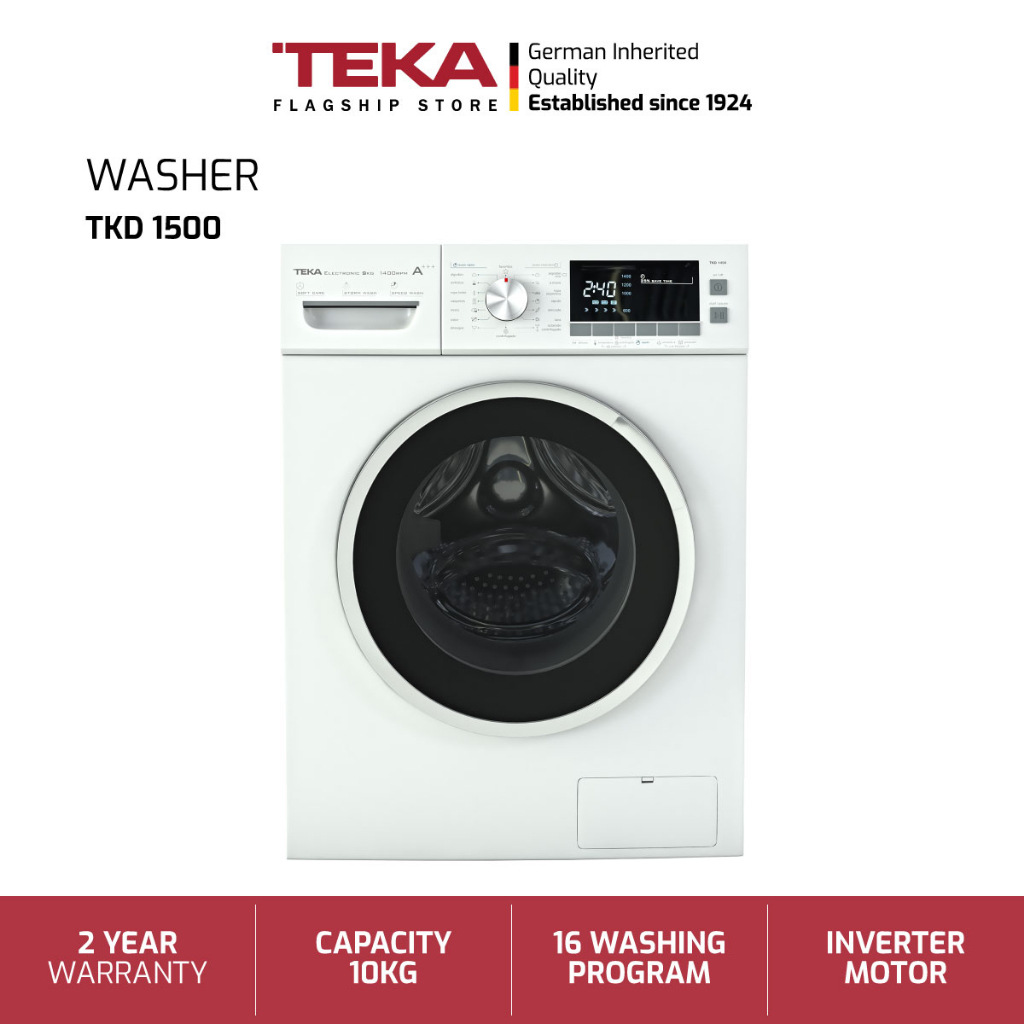 TEKA 10KG FRONT LOAD WASHER TKD 1500 | Shopee Malaysia