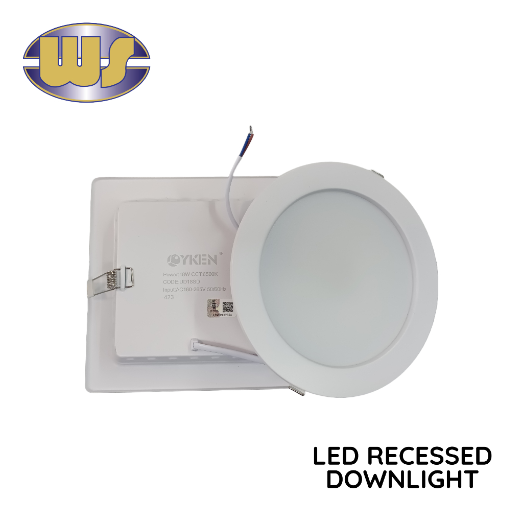 [1 Year Warranty] READY STOCK 6" LED Downlight 18W Round or Square ...