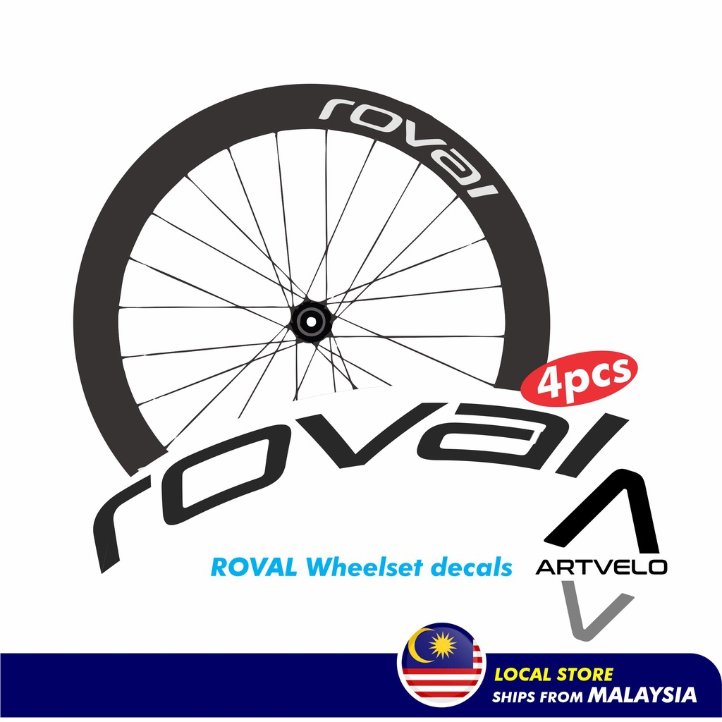 Roval cycling sticker 4 pcs wheelset decals for 40 to 50 mm high ...