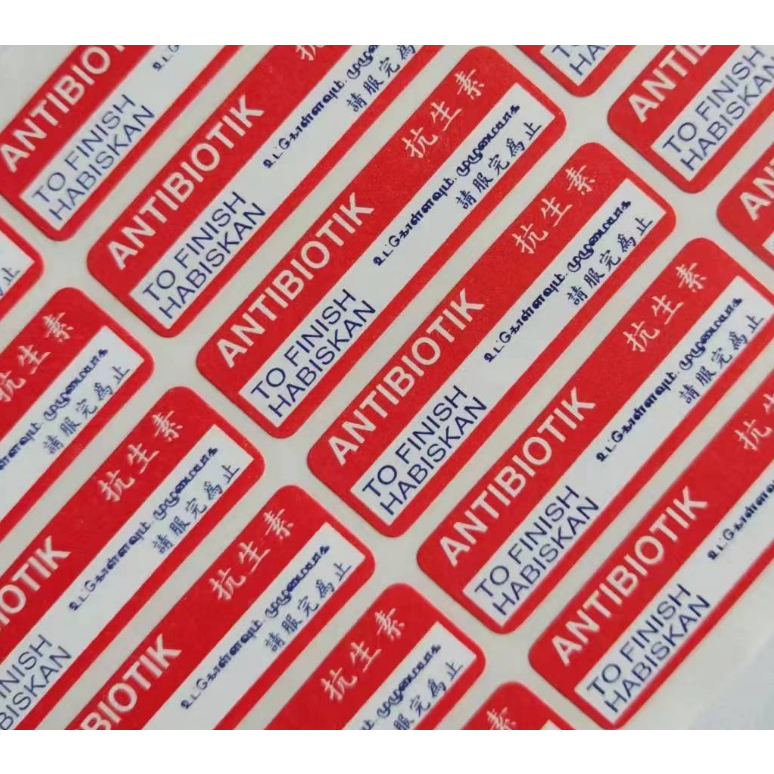 Caution Label for Reminder Antibiotic ANTIBIOKTIK TO FINISH HABISKAN ...