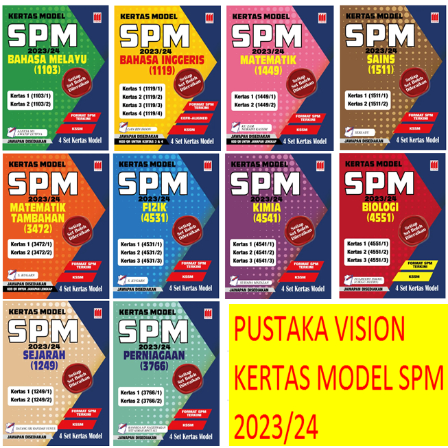 KERTAS MODEL SPM (PUSTAKA VISION) 2023/2024 | Shopee Malaysia