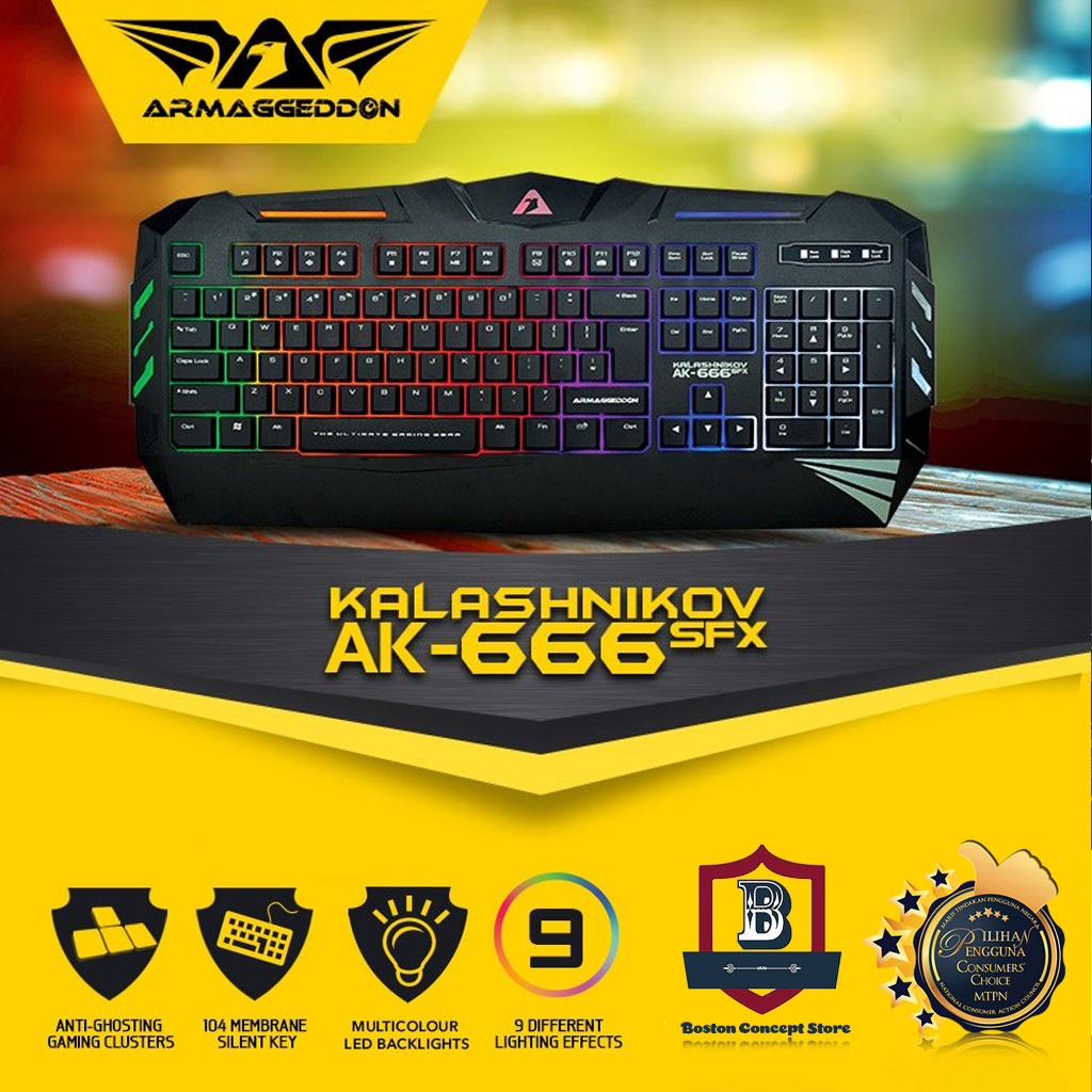 Armaggeddon AK-666x/Ak-666 Spill Proof Gaming Keyboard | Shopee Malaysia