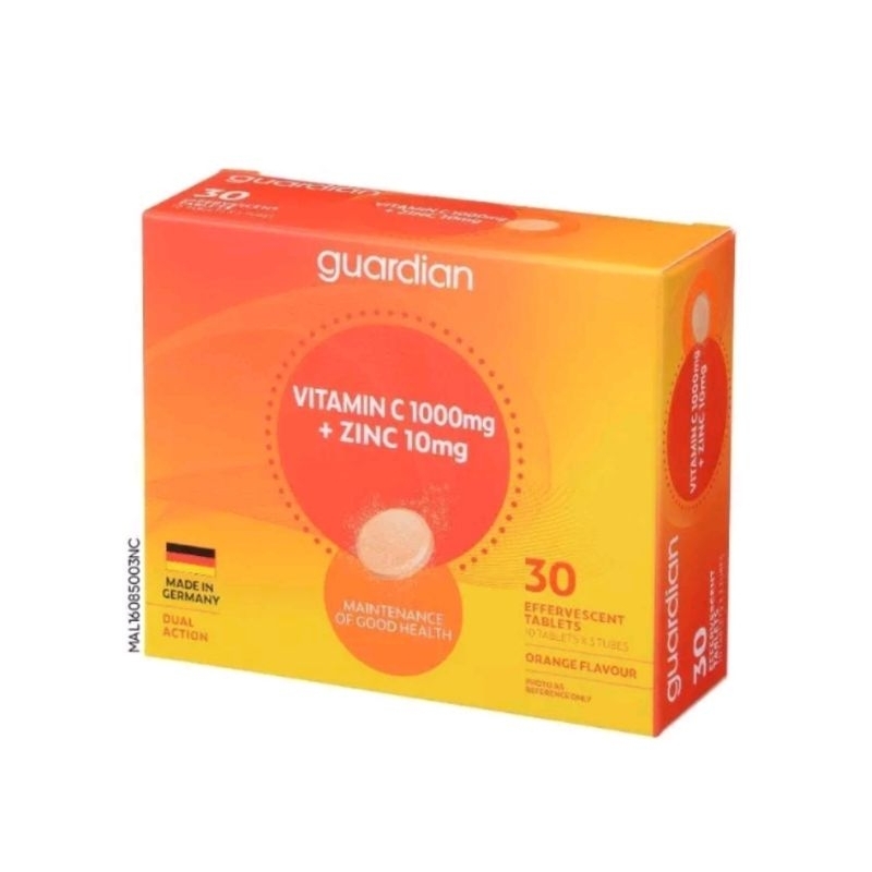 GUARDIAN VITAMIN C 1000MG + ZINC 10MG (EXPIRED DATE 6/12/2024) | Shopee ...