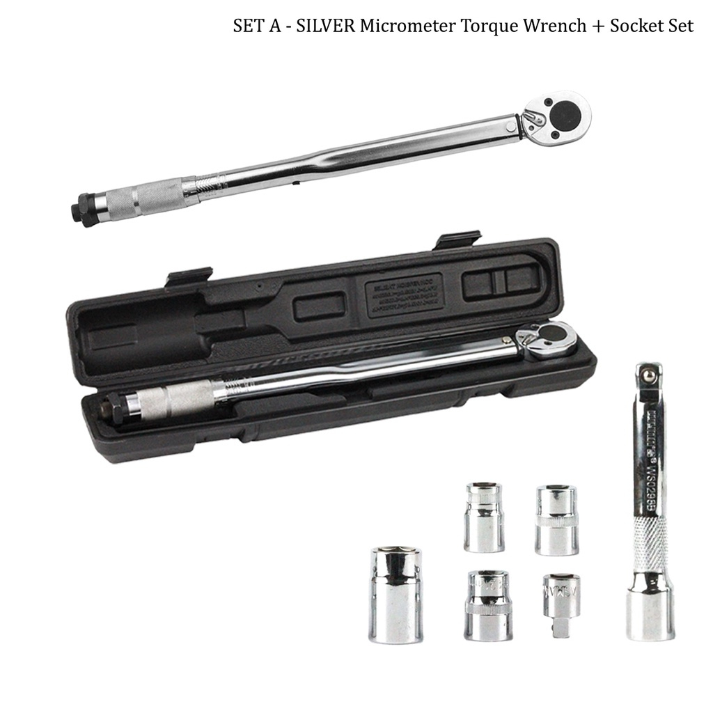 1/2 3/8 1/4 Inch Drive Torque Wrench Ratchet Adjustable Hand Tool ...