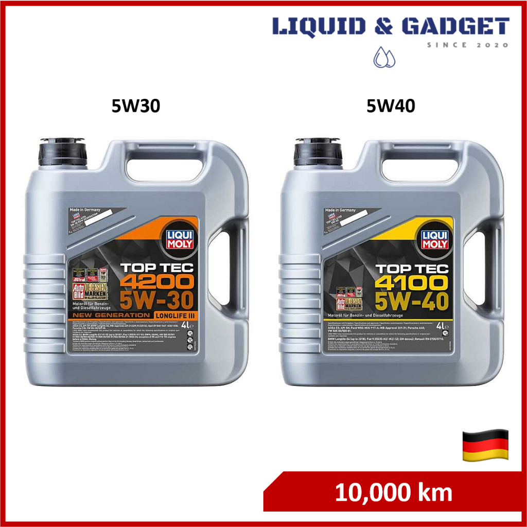 LIQUI MOLY Top Tec 4200 5W30 (4L) / 4100 5W40 (4L) | Shopee Malaysia