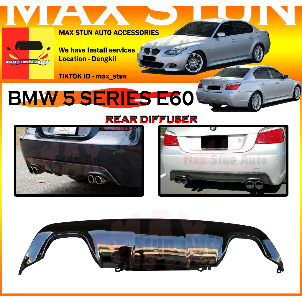 BMW 5 SERIES M TECH QUAD EXHAUST REAR DIFFUSER REAR BUMPER DIFFUSER ...