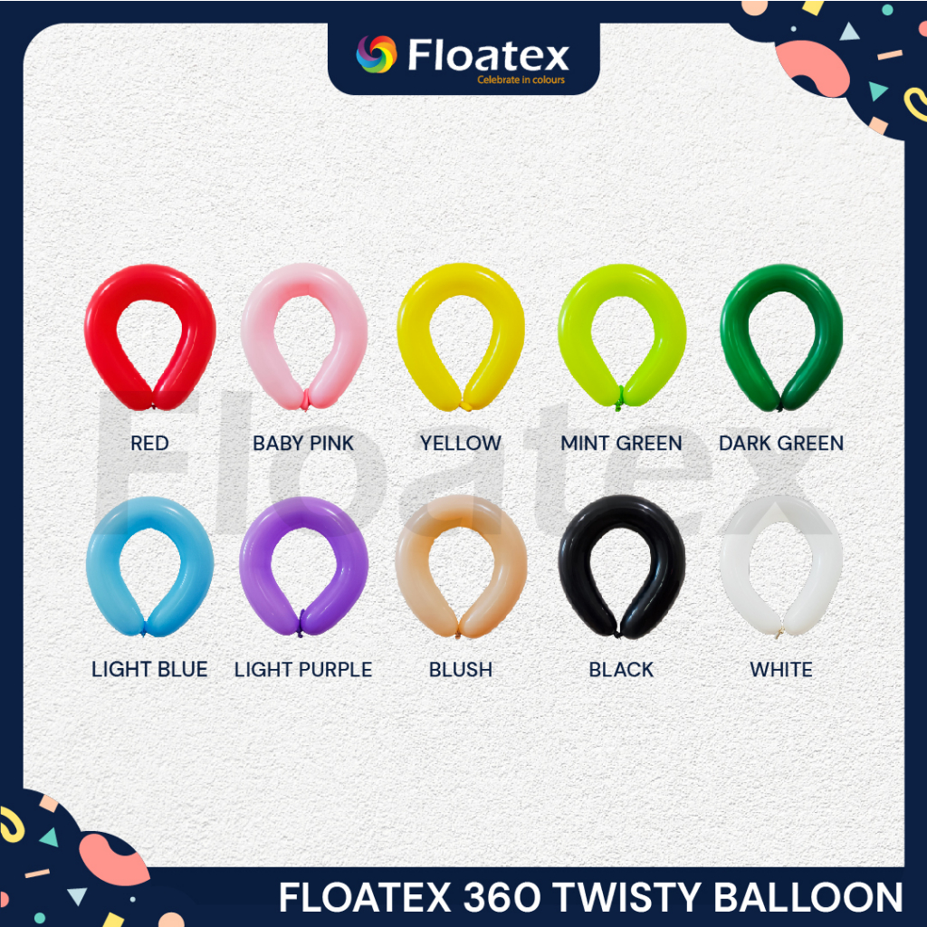 Floatex 360 Twisty Magic Latex Balloon Long Shape Latex Balloon Twist ...