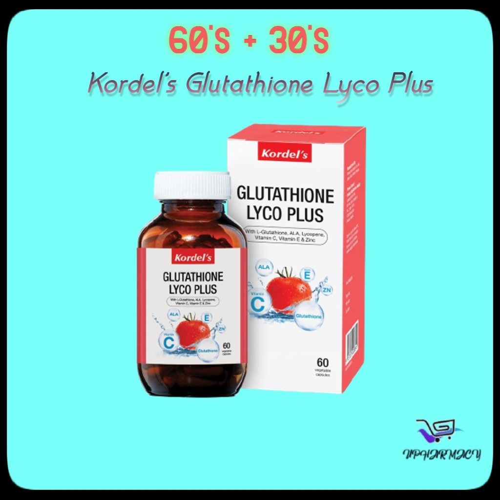Kordel's Glutathione Lyco Plus Skin Whitening Supplement (60's+30's ...