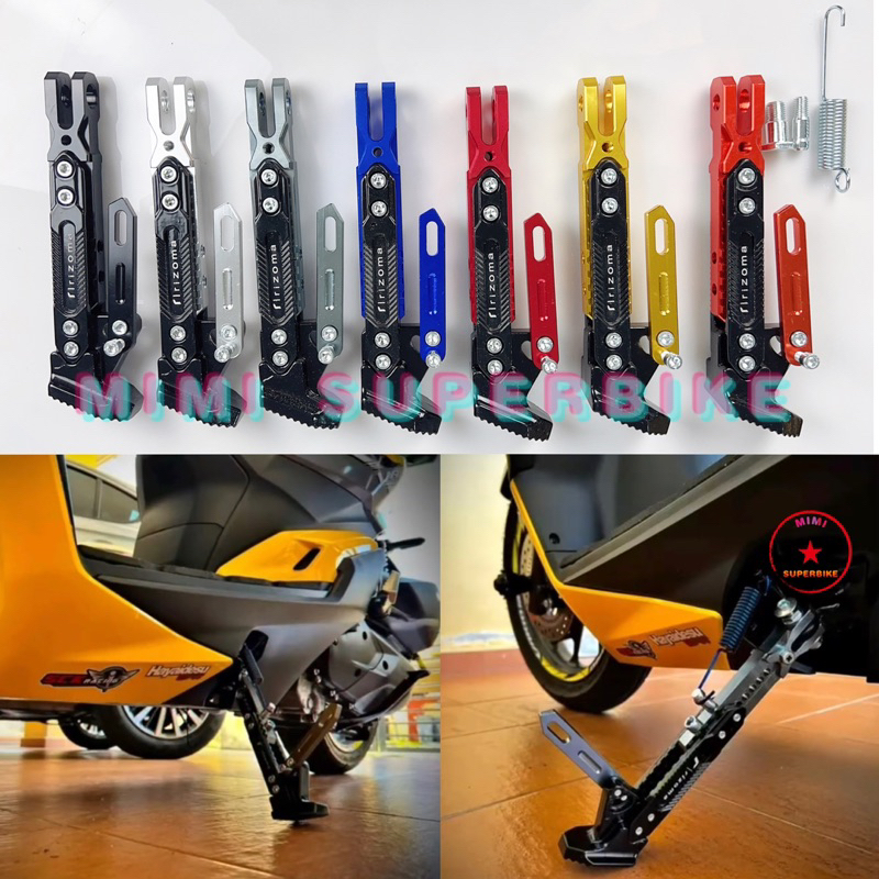 UNIVERSAL MOTORCYCLE SIDE STAND CNC ADJUSTABLE ADJUST ADV160 ADV150 ...
