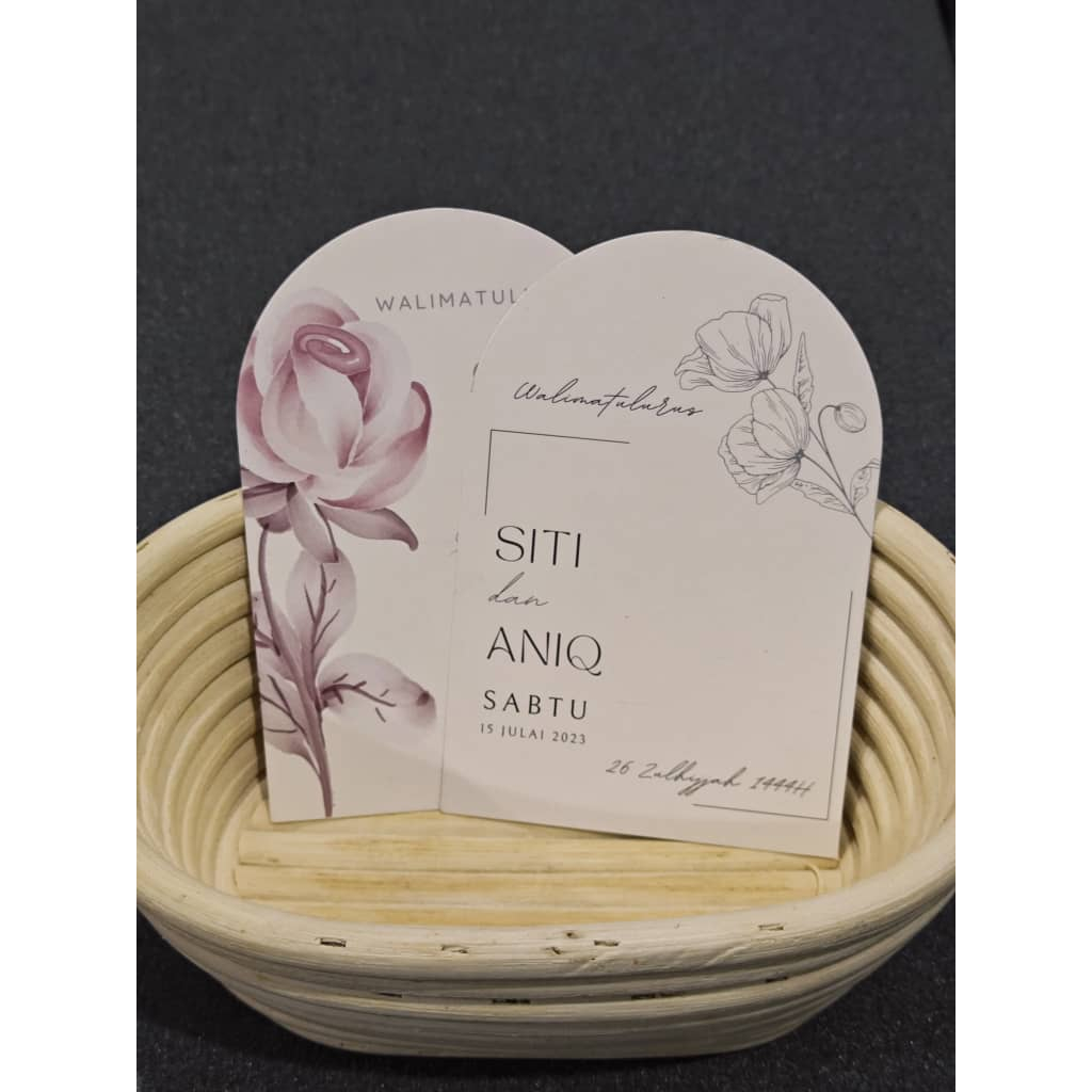 Wedding Card Arch Shape | Size 144mm x 96mm (Free Envelope) KAD KAHWIN ...