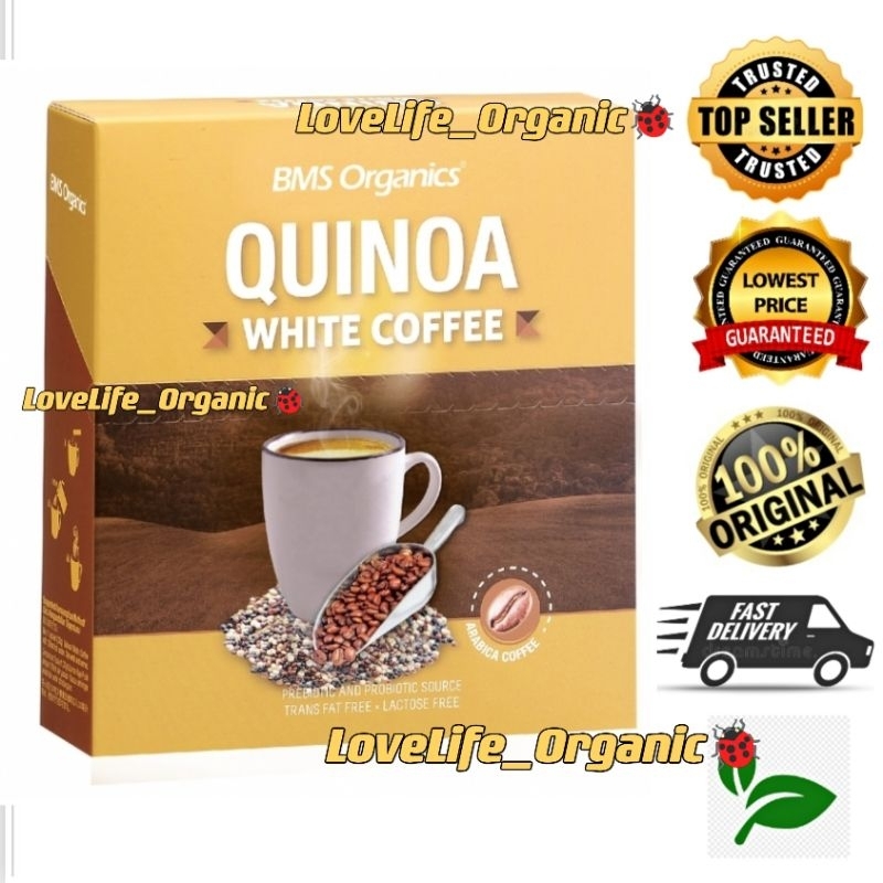 BMS ORGANICS - Quinoa White Coffee [30g X 10Sachets] Exp:3/2026 蔬事藜麦白咖啡 ...