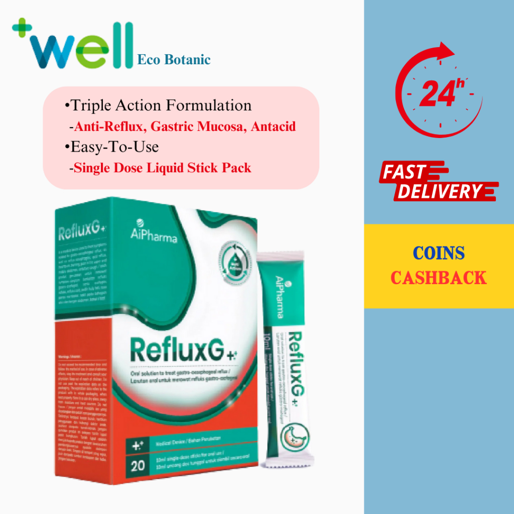 AIPHARMA RefluxG Multi Action Sachet 10ML 20'S For acid reflux ...