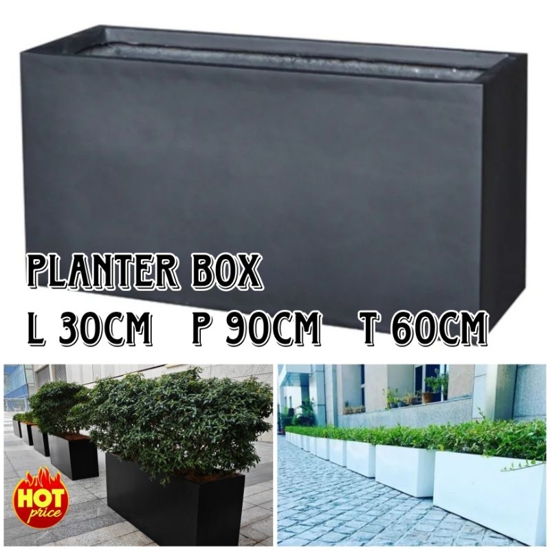 PASU HIASAN PLANTER BOX GARDEN POT FIBRE VASE | Shopee Malaysia