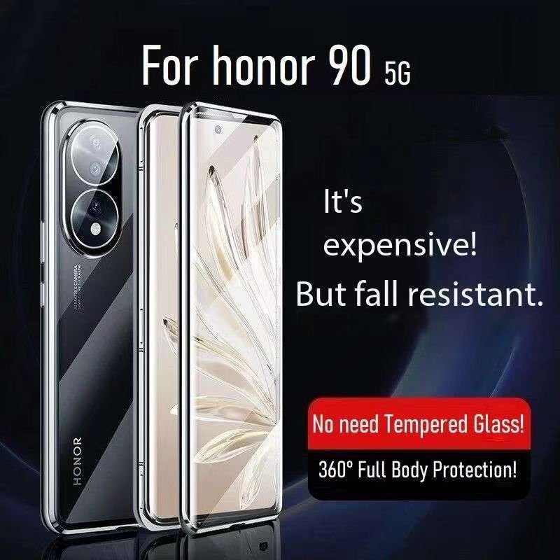honor 90 5G Aluminum Bumper Metal Frame Shockproof Front + Back 12D ...