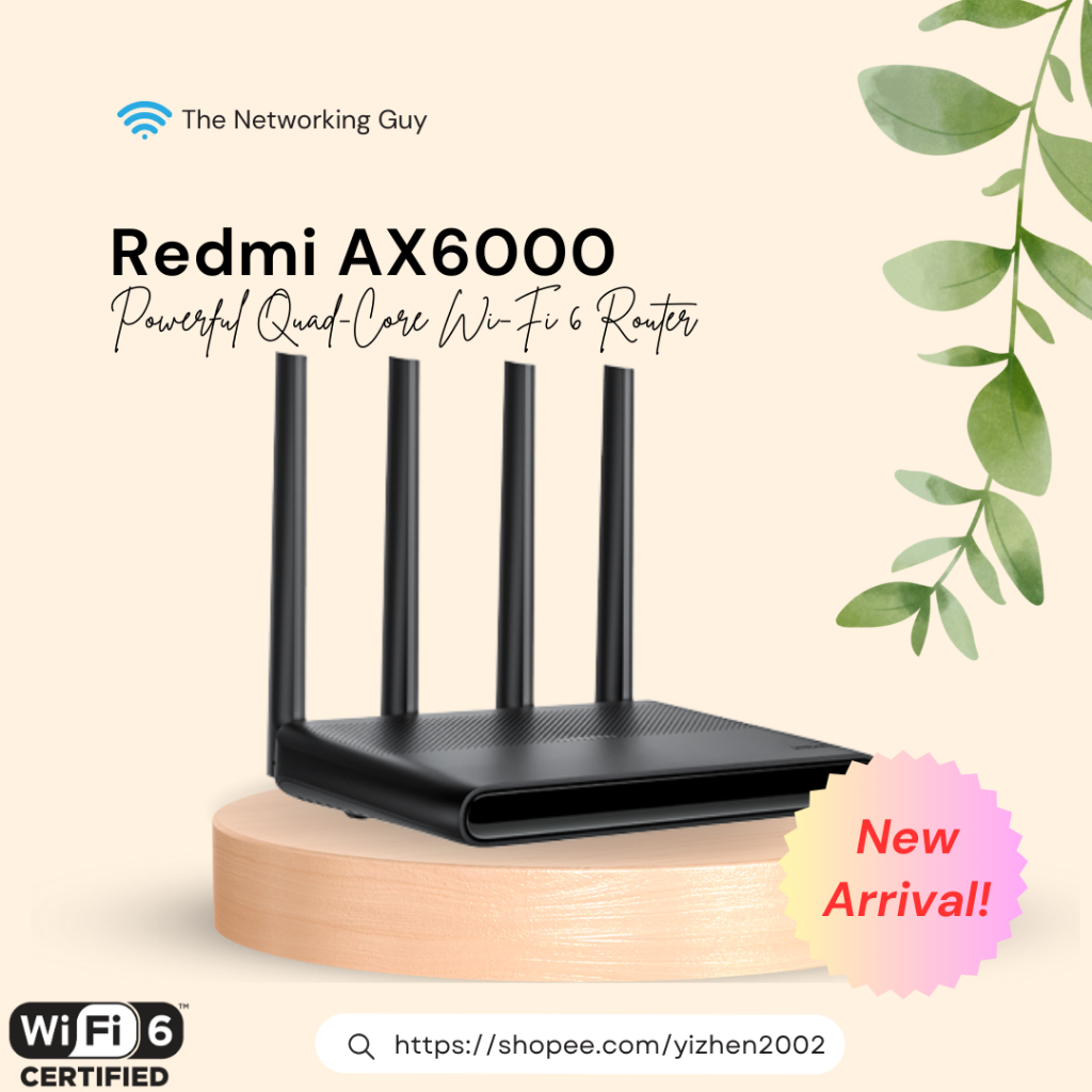 [Ready Stock] OpenWrt Xiaomi Redmi AX6000 WiFi 6 Router | Shopee Malaysia