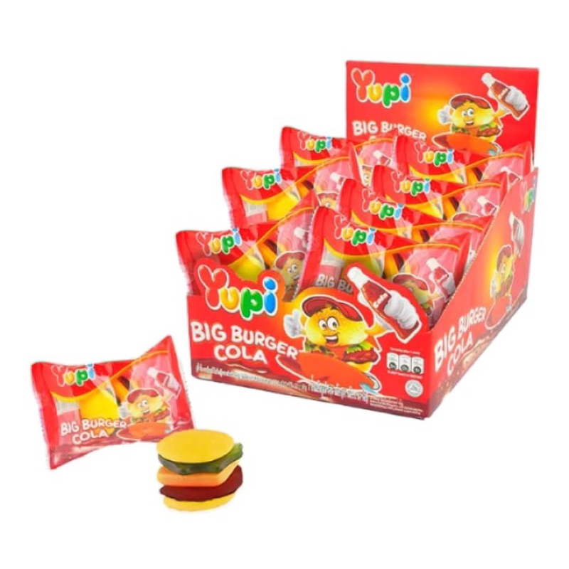 (Halal) Yupi Big Burger Gummy Jelly 28g (Burger / Cola / Sandwish ...